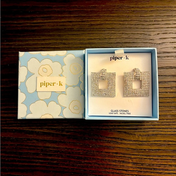 Piper K | Jewelry | New Piper K Silver Square Earrings | Poshmark